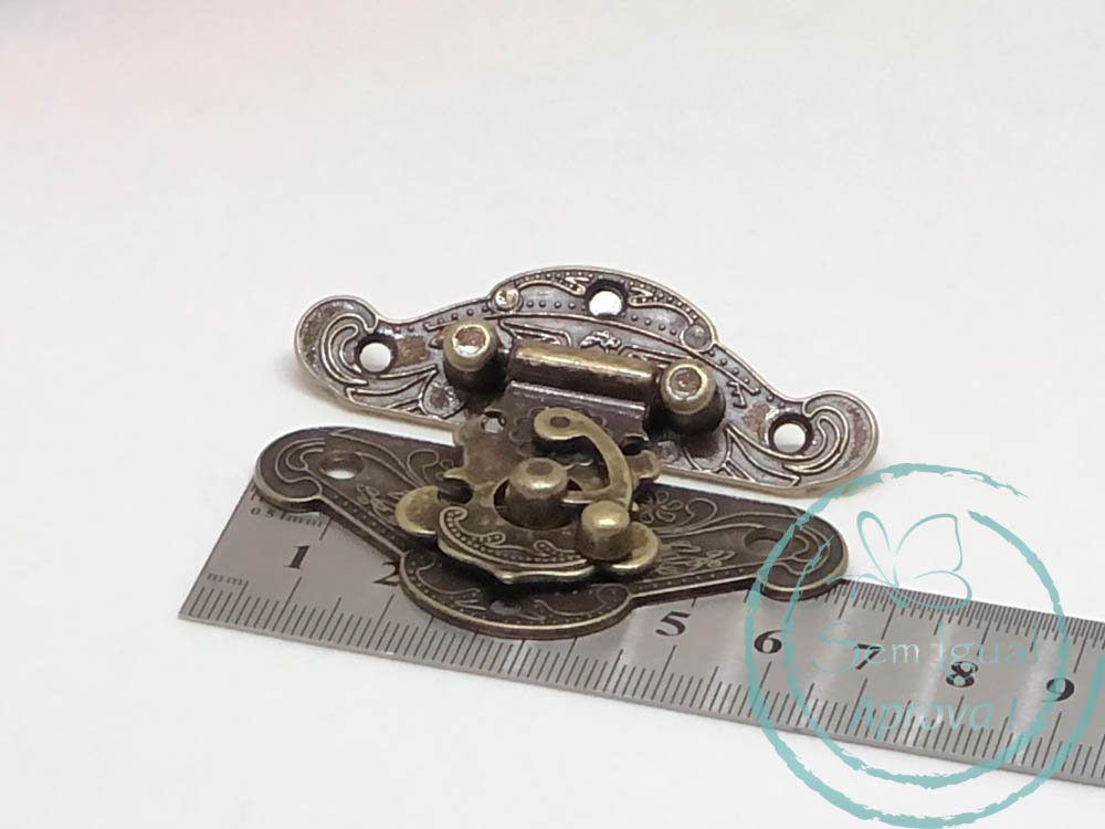 Fecho Vintage G pct c/ 2 unid - Ouro Velho