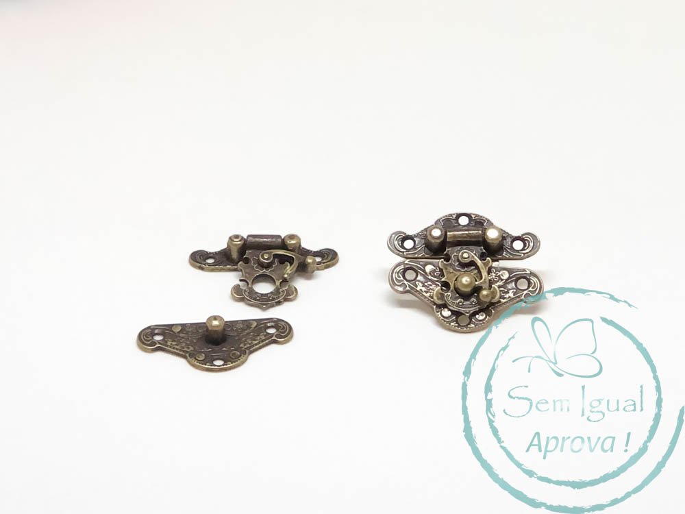 Fecho Vintage P pct c/ 2 unid - Ouro Velho