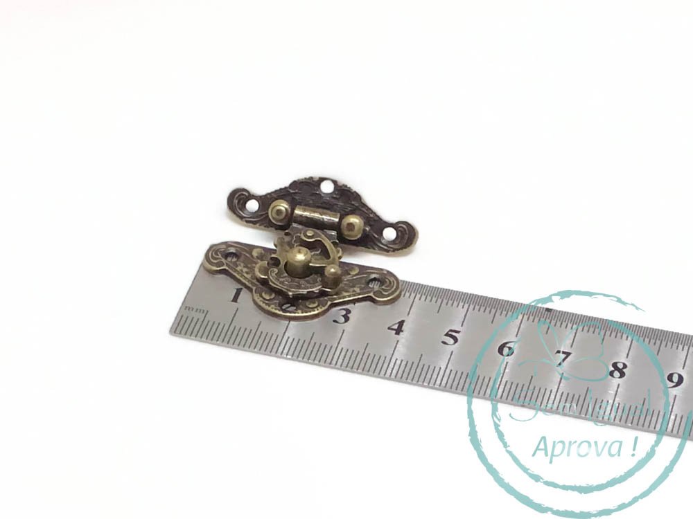 Fecho Vintage P pct c/ 2 unid - Ouro Velho